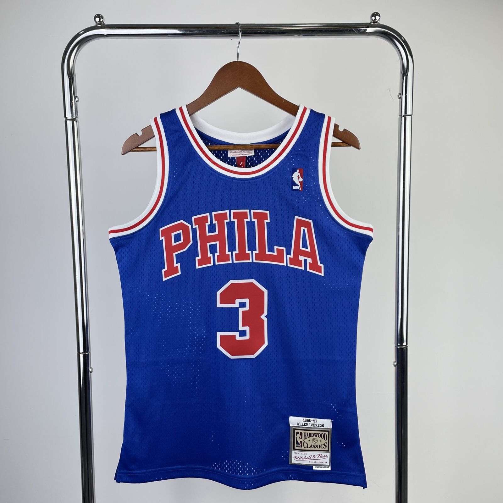 Allen Iverson #3 Philadelphia 76ers Mitchell & Ness Blue Red Jersey Al ...