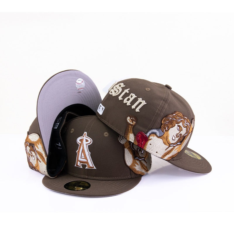 Jon Stan Hype Mocha Los Angeles LA Angels New Era Fitted Hat Cap MLB ...