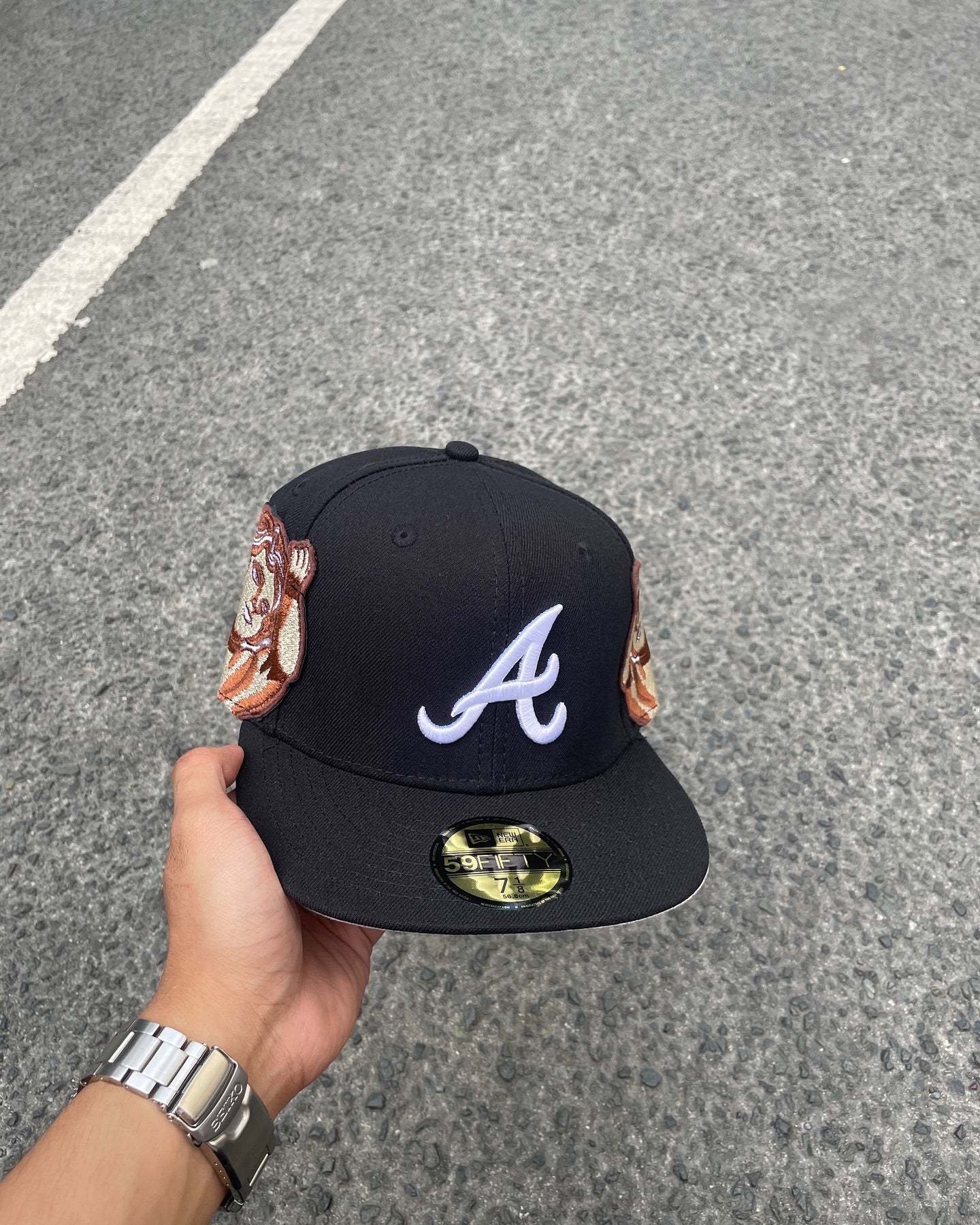 Jon Stan Hype Black Atlanta ATL Braves New Era Fitted Hat Cap MLB ...